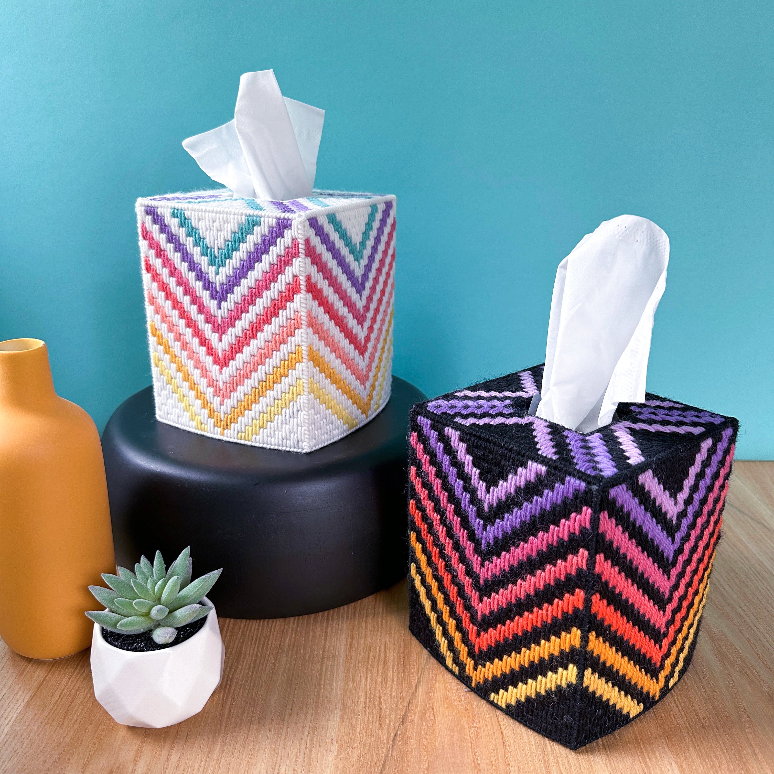 Time After Time Tissue Box Digital Pattern – Hello Bargello