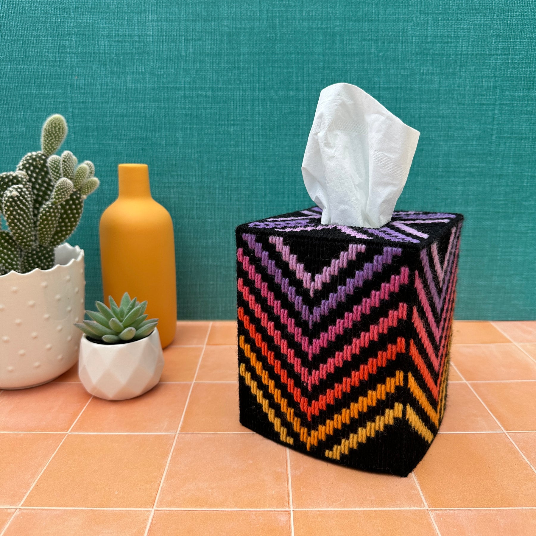 Time After Time Tissue Box Digital Pattern – Hello Bargello