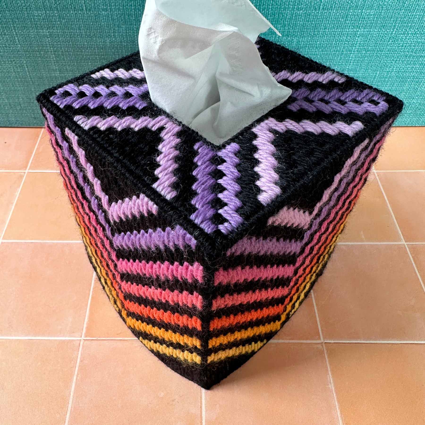 Time After Time Tissue Box Digital Pattern – Hello Bargello