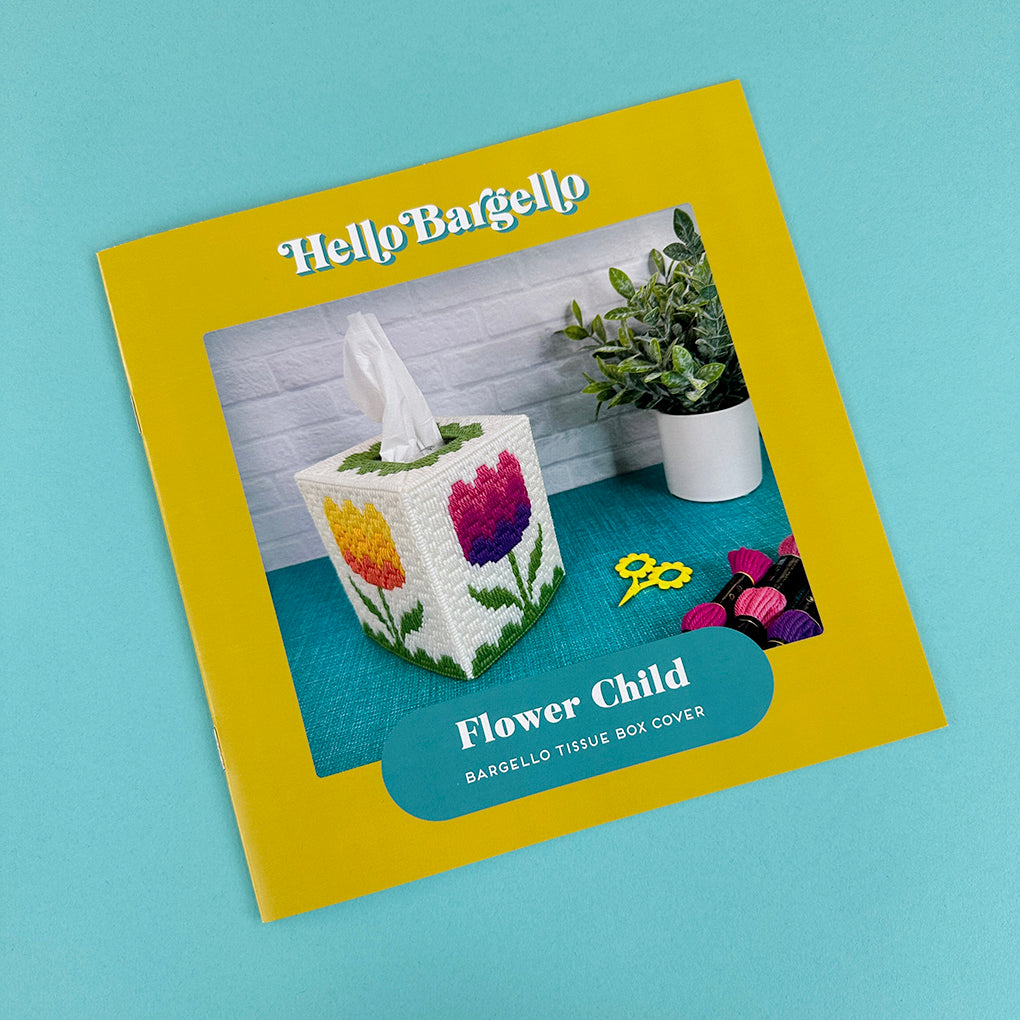 Flower Child Tissue Box Booklet – Hello Bargello